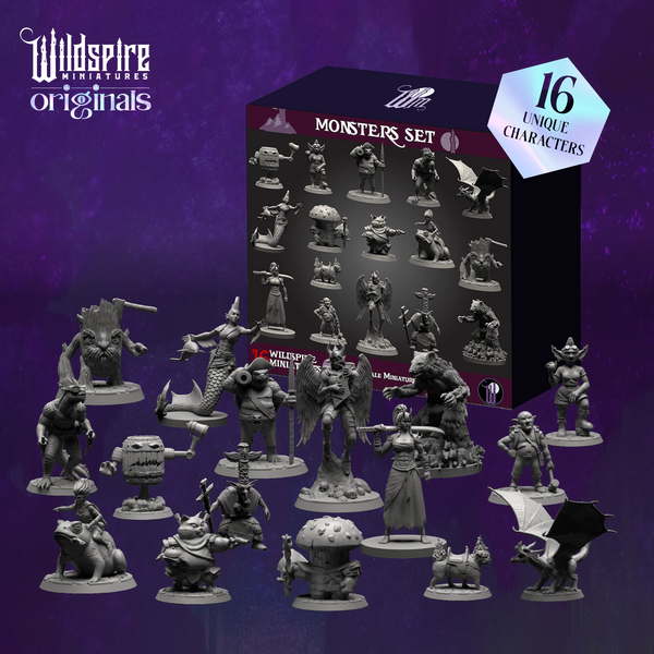 Monsters - 16 Minis Set - Wildspire Miniatures