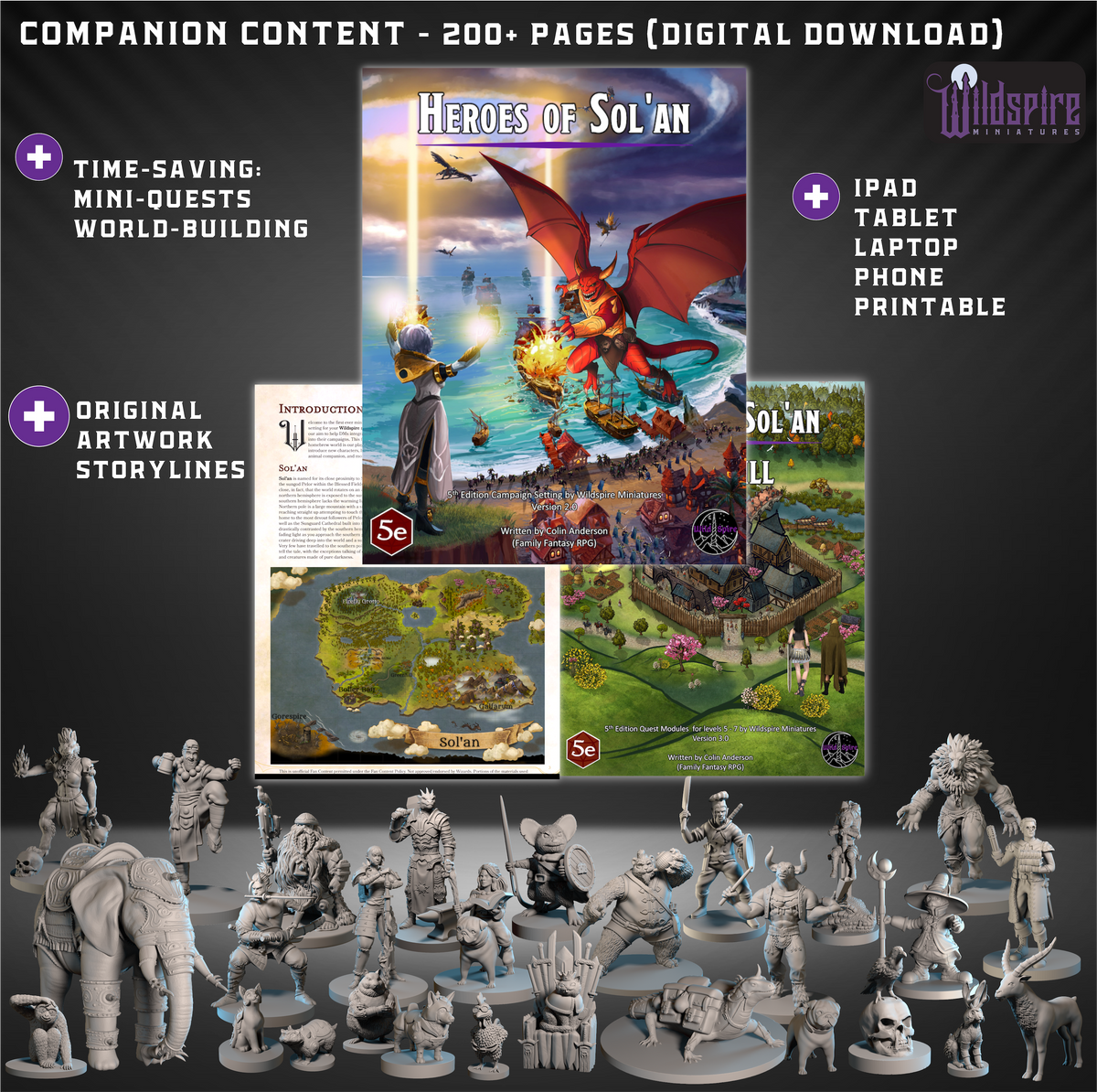 Sol'an Heroes & NPC Characters Set - Wildspire Miniatures
