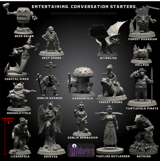Monsters Pack of 16 - Wildspire Miniatures